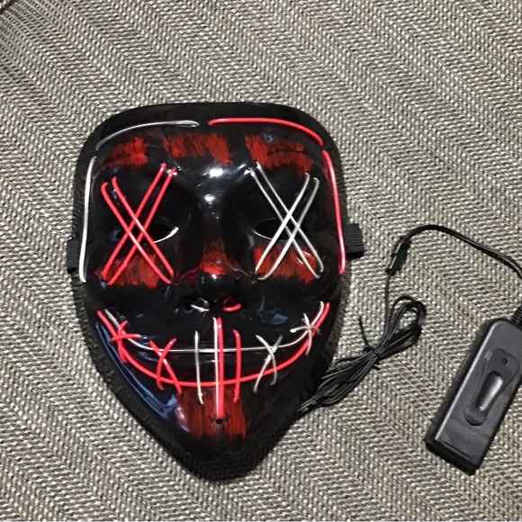 Holiday | Halloween Led Mask Clubbing Light Up Costume Rave Cosplay ...